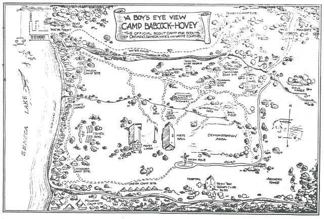 #30) Camp Map from the 1950’s | Babcock-Hovey Alumni Association